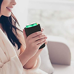 Insulated Beer Can Cover Sleeve Cooler,Neoprene with Stitched Fabric Edges (All Color 6-Pack)