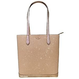 Kate Spade New York kate spade Tinsel Glitter Shoulder Tote Bag Handbag Holiday Collection 2022 (Rose Gold)