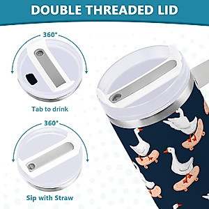 ARGTILDN 30 oz Tumbler Skateboard Goose Insulated Travel Mug with Handle and Straw Lid Stainless Steel Vacuum Coffee Cup Tea Beverage Container Water Bottles for Car Sports office