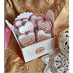 Chilly Gift Treat Boxes 20 Pack Gift Boxes with Ribbons for Cake, Cookies, Goodies, Candy, Handmade Bath Bombs Shower Soaps for Party, Christmas, Birthdays, Weddings (Flower Patterned)
