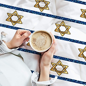 ARTBLANKET Hanukkah Bedding Duvet Cover 3 Piece Set King 104 x 90 in Ultra Soft and Breathable(1 Comforter Cover + 2 Pillow Shams)