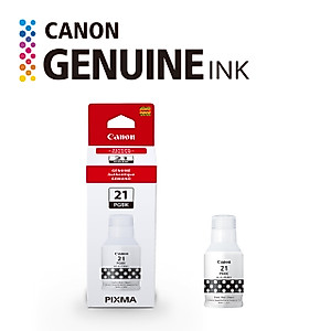 Canon GI-21 Pigment Black Ink Bottle, Compatible to G3260, G2260 and G1220 Supertank Printers (one Size)