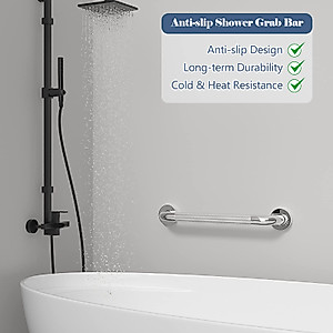 Grab Bars for Bathtubs and Showers, Aolloa 2 Pack 16inch SUS304 Stainless Steel Anti Slip Bath Handle for Elderly Senior Handicap Pregnant Women