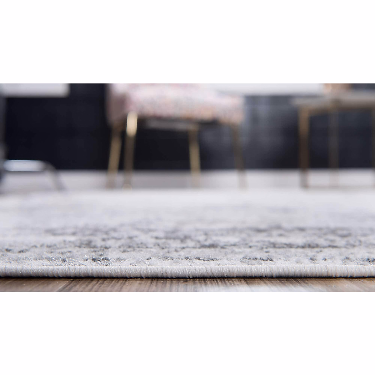 Unique Loom Sofia Collection Area Rug - Casino (7' 1" x 10' Rectangle, Gray/ Beige)