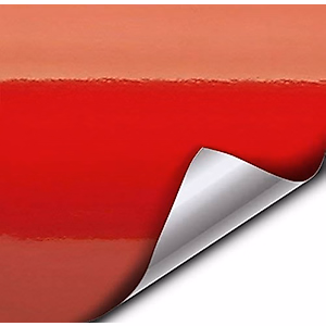 VViViD Red Gloss Car Wrap Vinyl Roll with Air Release Adhesive 3mil (1.5ft x 5ft)