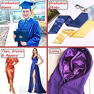 Satin Fabric | by The Yard | Luxury & Soft | 60" Wide Roll | Silky & Shiny | Decoration, Apparel, Drapery, DIY Crafts (Red, 2 Yards)