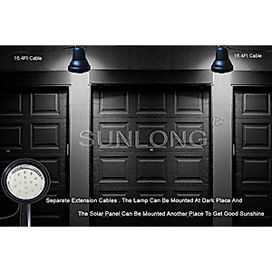 Solar Powered Spot Lights Outdoor Waterproof 2 in 1 Bright Solar SpotLights Power Adjustable for Flag Yard Flagpole Landscape Dusk to Dawn White