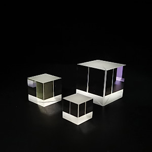 Beam Splitter Prism（BS）Optical Glass NBK7 Dichroic Prism Ratio 50:50,Precision Optical Instrument, Cube 25.4x25.4 x25.4mm Accept Customization