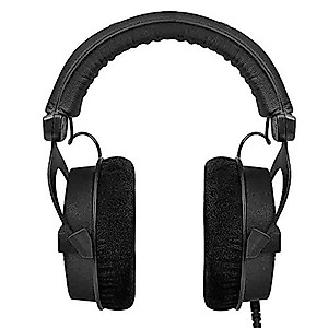 beyerdynamic DT 990 PRO 250 ohm Studio Headphones (Ninja Black, Limited Edition) with 4-Channel Headphone Amplifier Bundle (2 Items)