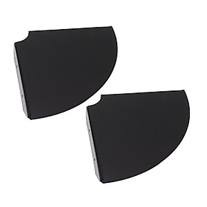 Corner Shelf, Wall Mount 2pcs High Strength Large Space Corner Wall Shelf Easy Installation Fashion for Bedrooms (Black)