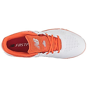 New Balance Women's Fresh Foam Velo V1 Metal Softball Shoe, Orange/White, 5.5 M US