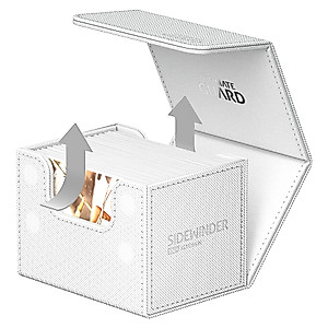 Ultimate Guard Sidewinder 100+, Deck Box for 100 Double-Sleeved TCG Cards, White, Magnetic Closure & Microfiber Inner Lining for Secure Storage