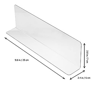 POPETPOP Closet Organization Plastic Shelf Dividers, Clear Closet Shelf Organizer for Wood Shelves Bedroom Office Supermarket Kitchen Cabinet Shelf Storage Closet Shelf Divider