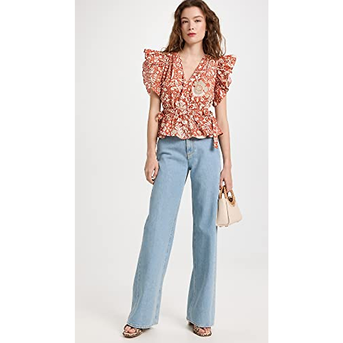 Ulla Johnson Women's Iyla Top, Orange Blossom, 6