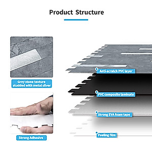 Art3d 10-Sheet Peel and Stick Grey Marble Backsplash Tile for Kitchen Bathroom