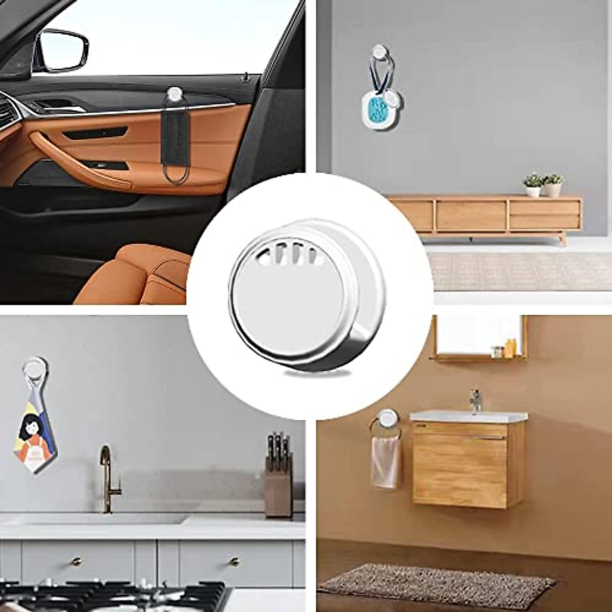 20pcs Self Adhesive Hooks Utility Hooks, Adhesive Hooks for Hanging Face Masks, Keys, Charging Cable, Fairy Lamp, for Adhesive Hooks for Home, Office, Student Dormitory, Kitchen, Car, Home Decor.