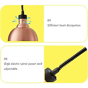 Food Heating Lamps, Hanging Food Heating Lamps, Food Heating Lamps with Telescopic Hoses, High-Power Commercial Kitchen Equipment for Hotels, Household Items
