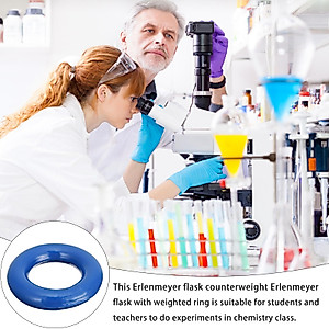 iplusmile 2Pcs Weight Ring, Weighted Swing Ring for Training, Golf Club Warm Up Swing Weight Ring, Weighted Flask Donut Accessory Ring Flask Weight with Vinyl Coating (Blue or Red)