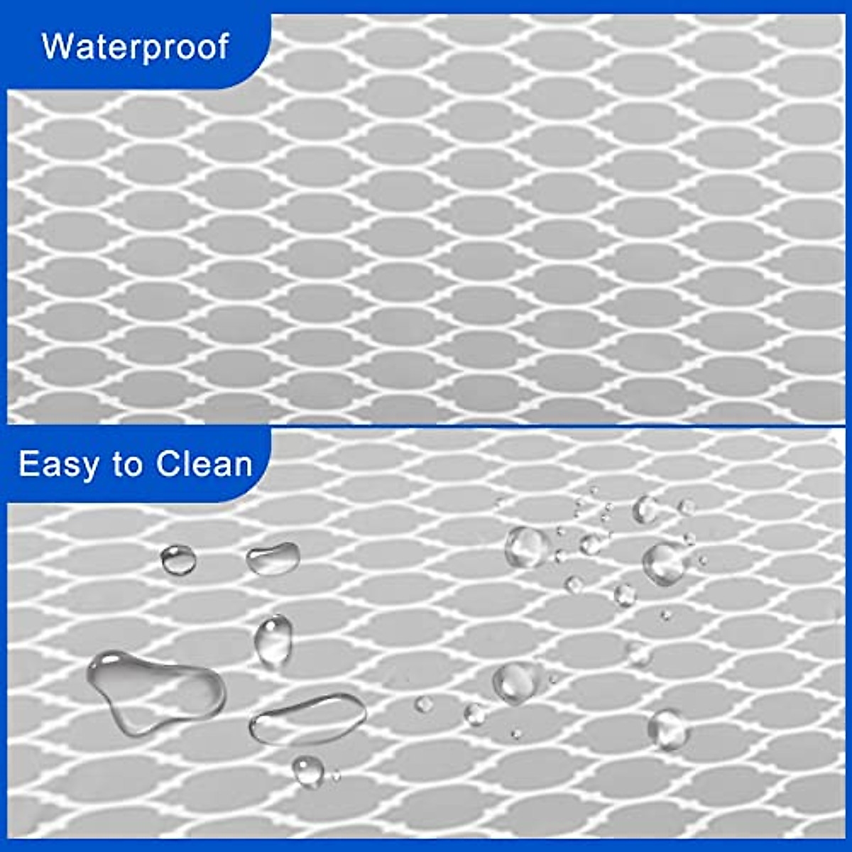 3 Pieces Picnic Table and Bench Fitted Tablecloth Cover Picnic Table Cover with Bench Covers for Picnics Indoor and Outdoor Dining (Gray Moroccan Pattern)