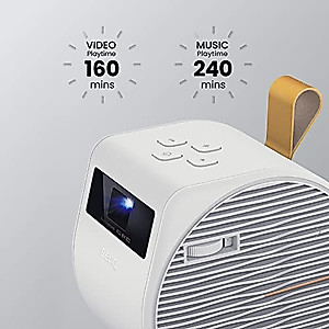 BenQ GV11 LED Portable Ceiling Projector 135˚ Rotating Angle Projection 270˚ Bass Extensions Bluetooth Speaker Android TV 10 | Auto Vertical Keystone WiFi|Chromecast & AirPlay|HDMIUSB-A (Renewed)