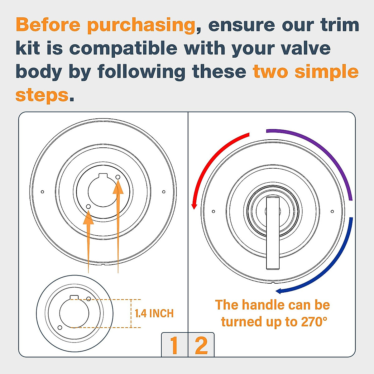 Replacement for Moen T2901 Gibson Posi-Temp Shower Valve Trim Kit, Chrome Shower Trim Kit