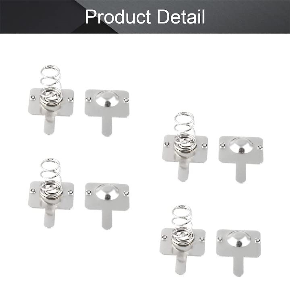 Fielect 20Pairs AA Battery Spring Plate AA Battery Positive Negative Conversion Spring Contact Nickeling Plate 13.0mmx11.5mm