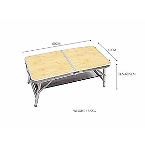 Toxz Portable Folding Table Laptop Aluminum Tables with Storage Bag Mesh Storage Layer,for Outdoor/Indoor/Picnic/Party,Light Weight,Anti-Slip,Withstands Weight of up to 300 lbs(Ship from US!)