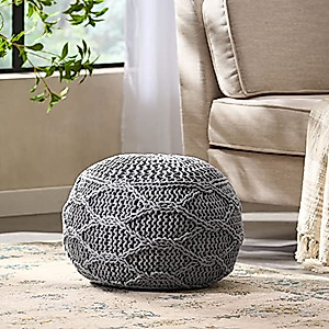 Christopher Knight Home Morven Pouf, Gray