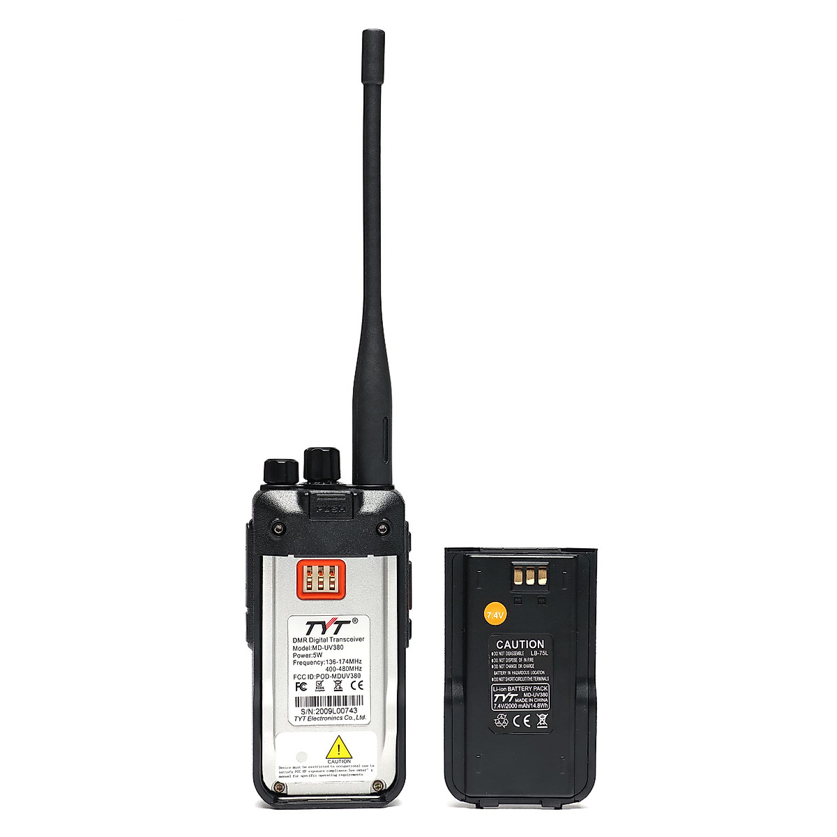 TYT MD-UV380 DMR Two-Way Radio VHF/UHF Dual Band Portable Handheld Radio