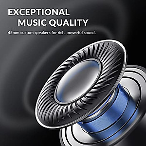 PurelySound E7 Pro Active Noise Cancelling Headphones, Over-Ear Bluetooth Headphones with Mic, Rich Deep Bass, Long Battery Life, Comfortable - Black