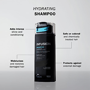 TRUSS Infusion Hair Shampoo - Cleansing Shampoo for Dry Hair Repair, Hydration and Protection - 100% Vegan, Color-Safe Formula with Anti-Aging Benefits (300 ml)