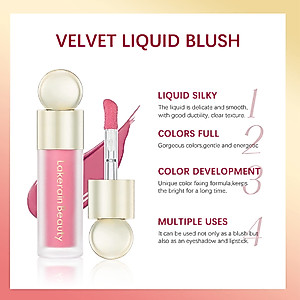 3 Pcs Soft Liquid Blush, Beauty Makeup for Long-Lasting, Natural Skin Tint, Moisturizing Face Stick for Cheek, Matte Finish Looking(#02Happy+#03Hope+#04Love)