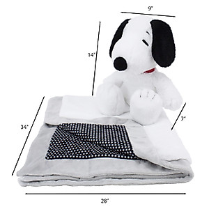 Animal Adventure®| Peanuts®| Snoopy Cuddle Bundle™| 2-in-1 10" Plush & 28"x 34"Blanket Bundle