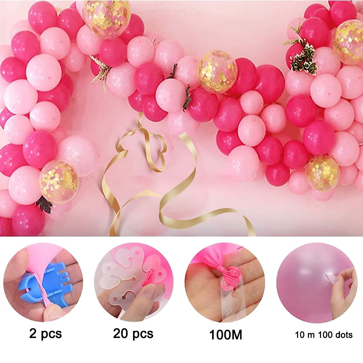 Balloon Pump 600W 110V Electric Balloon Pump Portable Electric Inflator Balloon Air Pump-2 Tying Tools Balloon Blower for Party Decoration