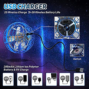 Beavo Boomerang Ball: Hover Ball Toy, Blue, 6+, USB Charging, Includes USB Cable