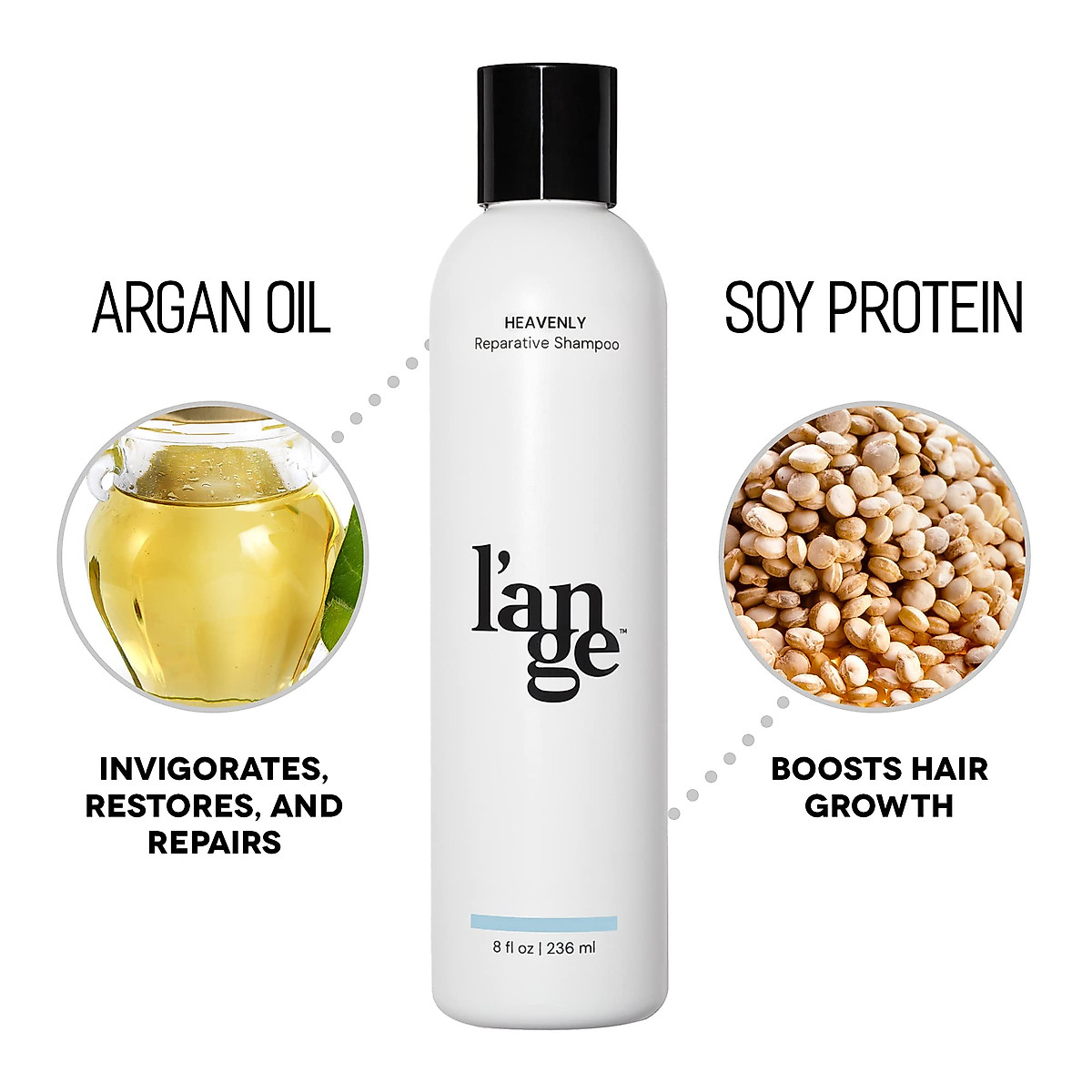 L'ANGE HAIR HEAVENLY Reparative Shampoo - Paraben Free & SLS Free Repairing and Moisturizing Shampoo for Women & Men, Natural Hydrating Shampoo with Aloe Vera, Chamomile, Coconut Oiil (8 Oz)