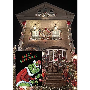 WLWLG Merry Grinchmas Garden Flag for Christmas Indoor & Outdoor Decoration 12''x17'' Double-Sided Vertical Burlap Garden Flag i, GF003