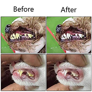 Orgrimmar 2 Pcs Three Sided Pet Toothbrush Dog Brush Addition Bad Breath Tartar Teeth Care Dog Cat Cleaning Mouth