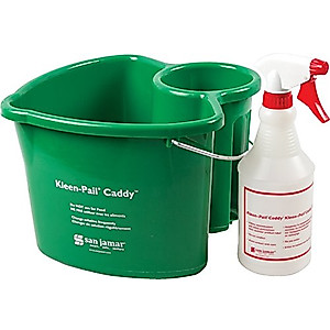 San Jamar KP500 Kleen-Pail Commercial Cleaning Caddy System, Green