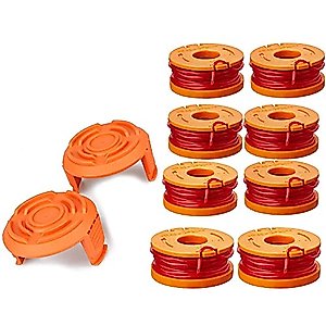 Trimmer Spool Line for Worx，Edger Spool Compatible with Worx trimmer spools Weed Eater String,Trimmer Line Refills 0.065 inch for Electric String Trimmers，Weed Wacker Spool Replacement Parts