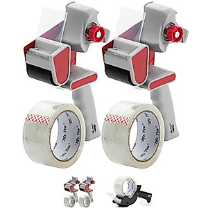 Mr. Pen - Packing Tape Dispenser Gun 2-Inch, 2 Pack with 2 Rolls Tape, Heavy Duty Packing Tape with Dispenser, Packaging Tape, Tape Gun, Clear Packing Tape, Tape Gun for Packing Boxes, Moving Tape