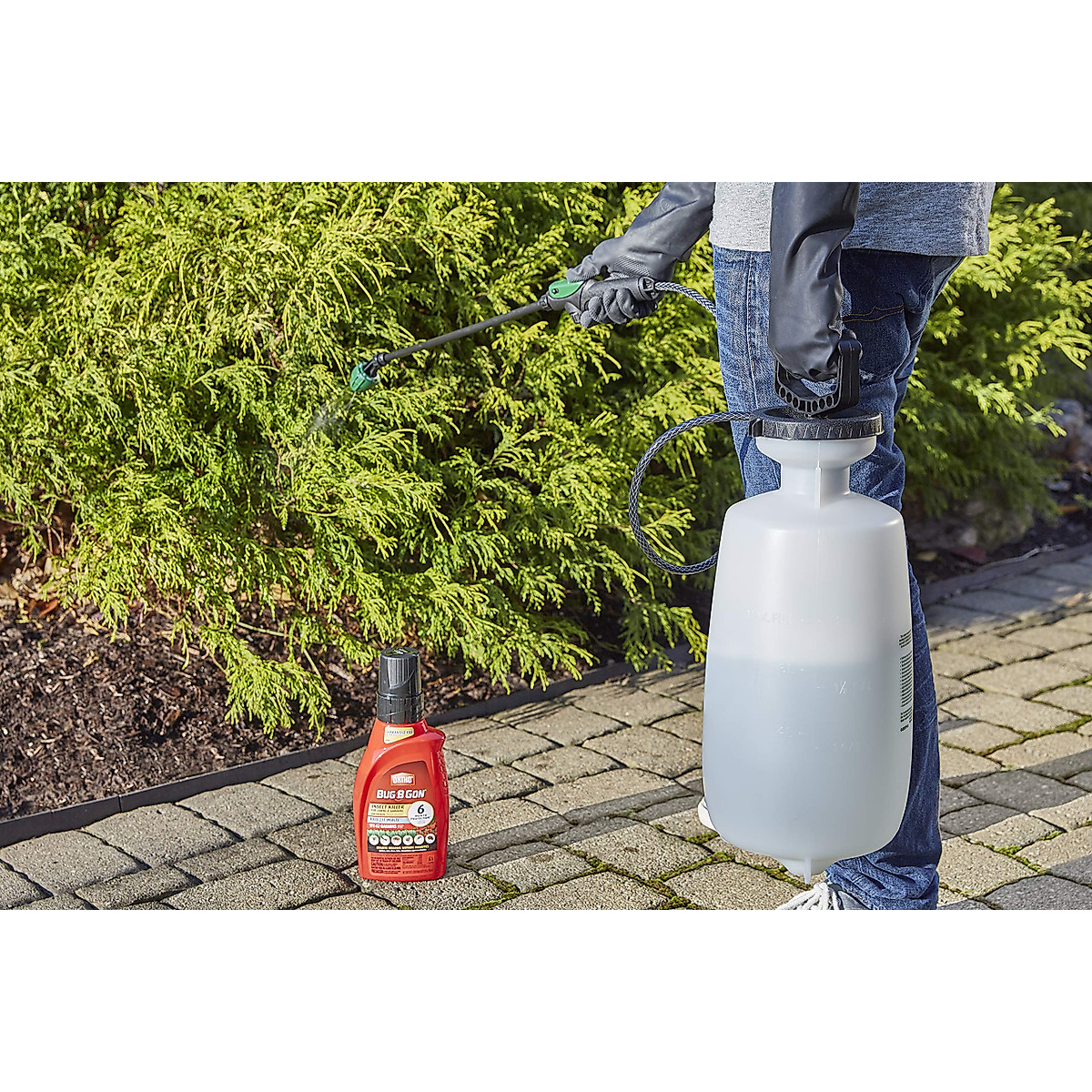 Ortho Bug B Gon Insect Killer for Lawn and Gardens Concentrate 1, 32 fl. oz. - Kills Spiders, Ants, Fleas, Ticks, Mosquitoes and Japanese Beetles - Makes Up to 42 gal.