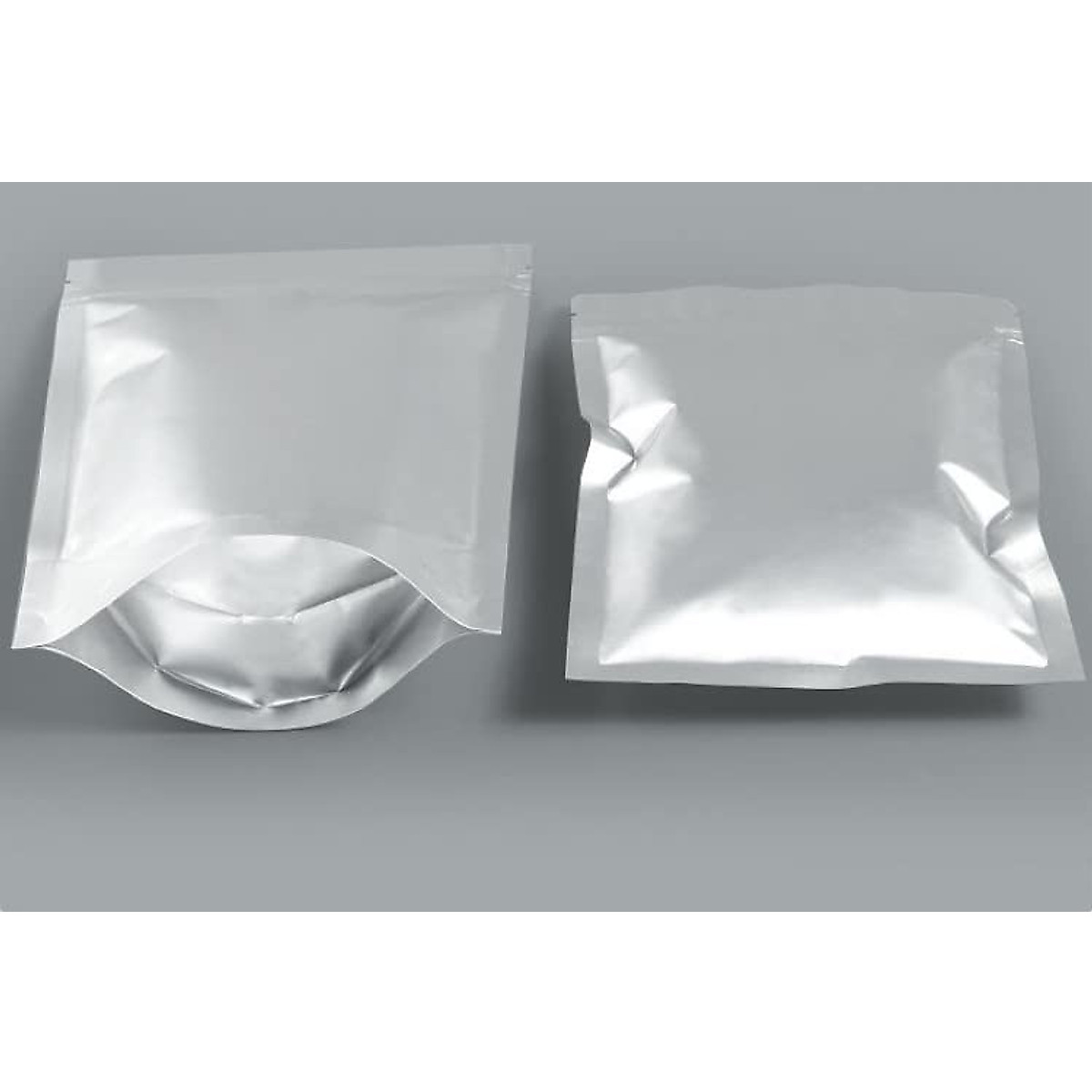 50 Mylar Bags for Food Storage, Mylar Bags 1 Quart 7"x10"- Thick 10 Mil, Stand-Up Vacuum Sealing Sealable and Ziplock Resealable Bags - Odor Free Heat Resistant, Airtight Food Storage Foil Bags