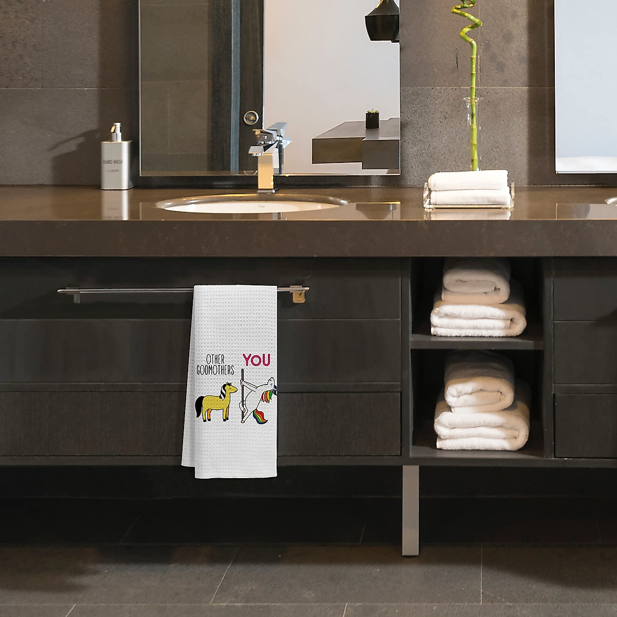 Other Godmothers VS You Lovely Bath Towel, Funny Best Godmother Gifts Decorative Towel,Godmothers Birthday Gifts,Godmother Gifts from Godchild