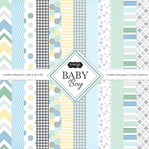 Scrapbook Customs 37474 Themed Paper Scrapbook Kit, Baby Boy