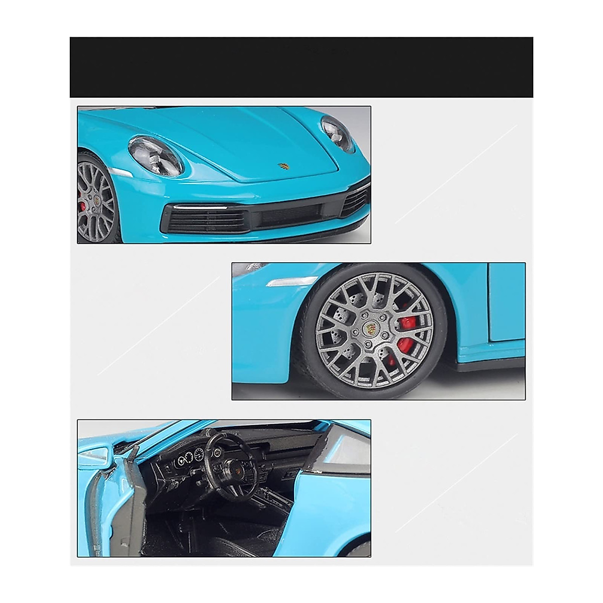 1:24 for Porsche 911 Carrera 4S Alloy Sports Car Model Diecast Metal Toy Vehicles Car Model Childrens Toy Gift Model Cars (Color : Yellow)