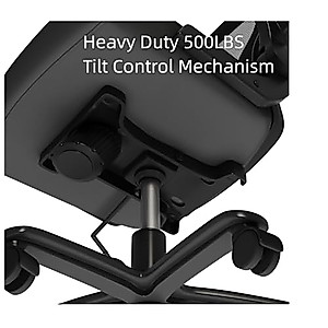 Ollega Big and Tall Office Chair 500lbs, Ergonomic Office Chair with Adjustable Lumbar Support, Heavy Duty Mesh Desk Chair Wide Seat, Black Oversized Computer Chairs for Heavy People