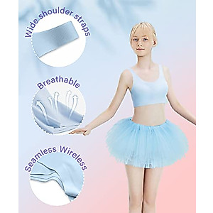 YACCA Girls Seamless Bra Ultra Comfort Soft,Thin AA Cup,Invisible Dig-Free Teen Bras,Girls Training Bra 8-10 10-12 12-14 14-16 16-18 Years Old