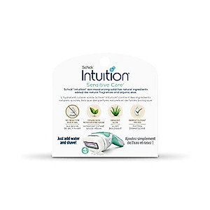 Schick Intuition Sensitive Skin Womens Razor Refills with Vitamin E & Aloe, Pack of 1(count of 1)