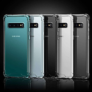 KIOMY Galaxy S10 Plus Case Ultra Crystal Clear Shockproof Bumper Protective for Samsung Galaxy S10 Plus S10+ Transparent Pure TPU Slim Fit Gel Flexible Cell Phone Back Cover Men Women